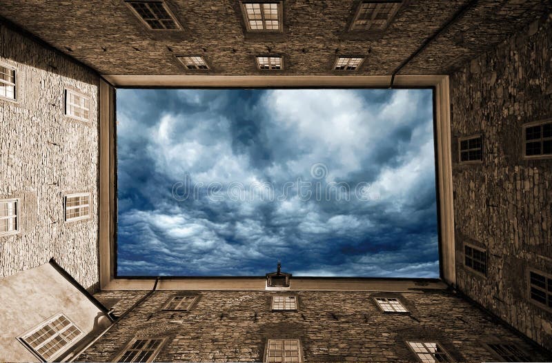 Sky, Cloud, Wall, Window stock photo. Image of house - 101449536