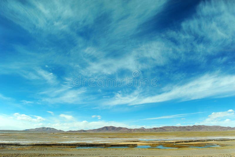 Sky and Clouds Above the Plateau Stock Image - Image of pond, natural ...