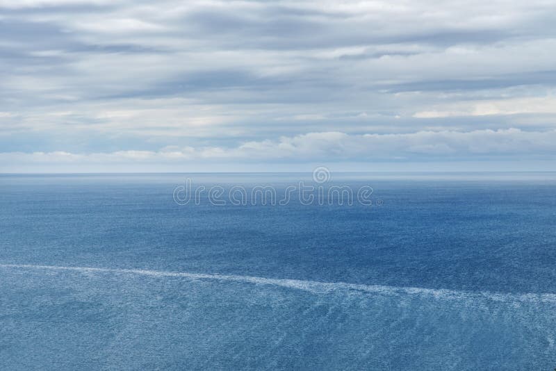 Sky with Clouds and Adriatic Sea with Ripples. Sea Landscape Stock ...
