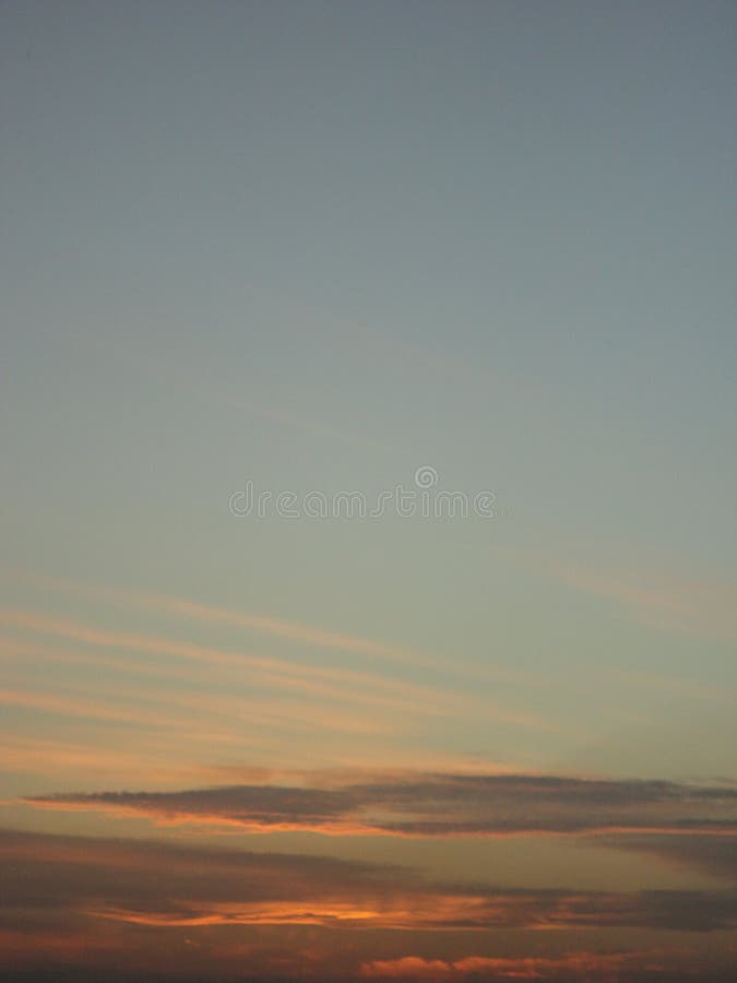 Sky and Clouds of Autumn Sunset Stock Photo - Image of open, colours ...