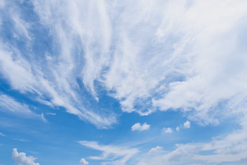 Sky Clouds, Blue Fluffy Clean, Clear Cloudscape Beautiful White, Bright ...
