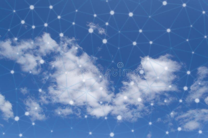 Sky and Clouds Business Concept, Online, Global Server, Cloud Storage ...