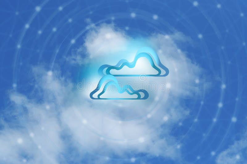 Sky and Clouds Business Concept, Online, Global Server, Cloud Storage ...