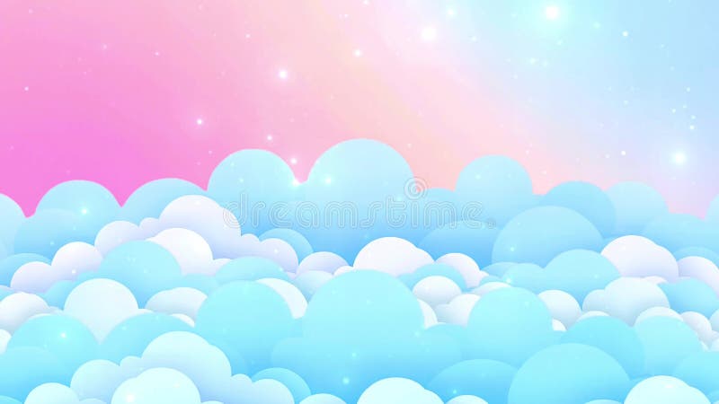 Sky Clouds Cartoon Background Animation Video Backdrop Animation Stock ...