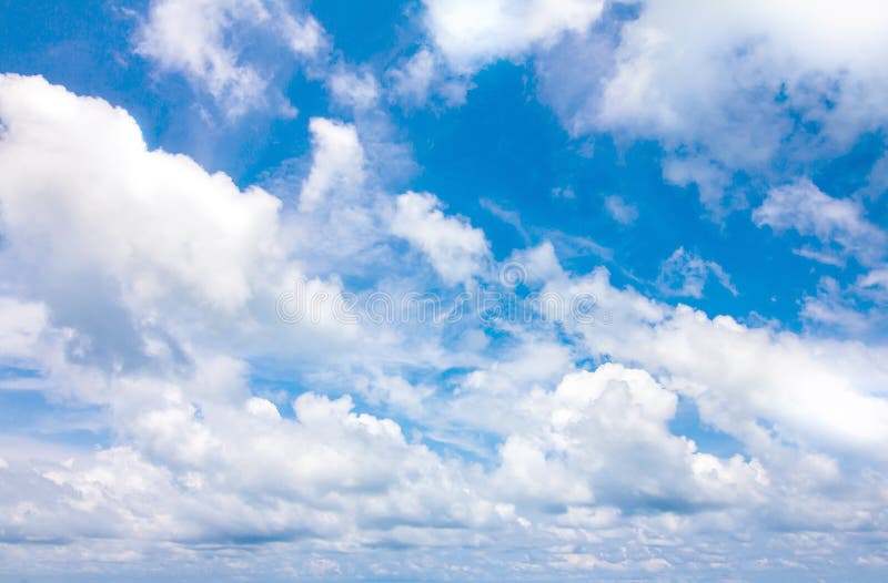 Sky with Clouds in Clear Weather and Fresh Day with Space Stock Image ...