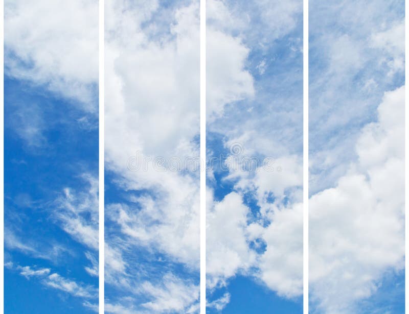 Clouds Collage stock image. Image of cumulonimbus, cloudiness - 24367699