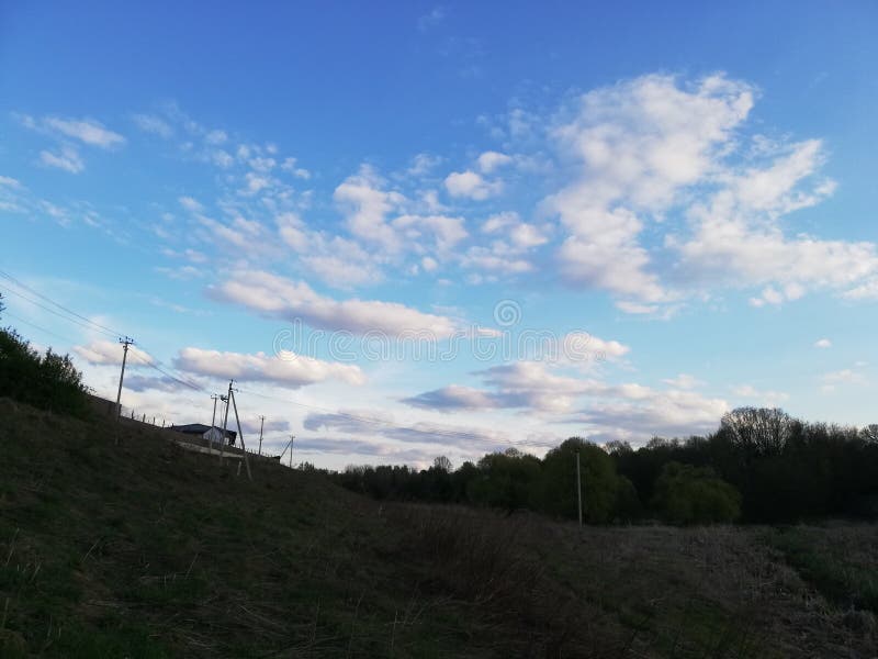 Sky with Clouds in Countryside Stock Photo - Image of countryside ...