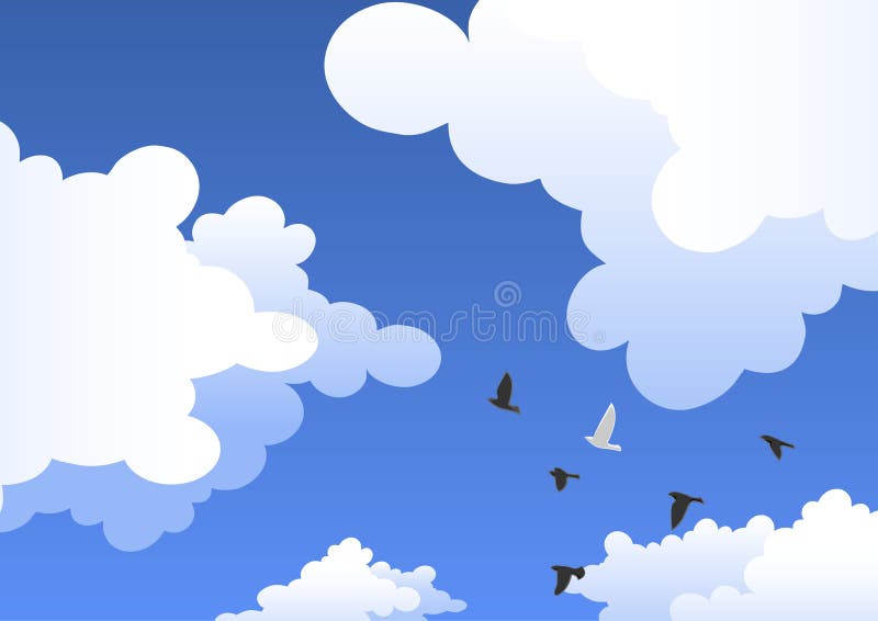 Bird Clouds Sky Stock Illustrations – 10,399 Bird Clouds Sky Stock ...