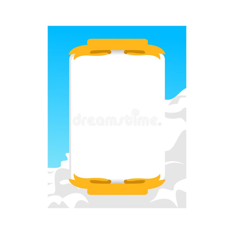 Sky Clouds Frame Photo Template Design for Print Design Stock ...