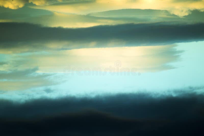 Sky with Clouds and High Contrast Colors Stock Image - Image of ...