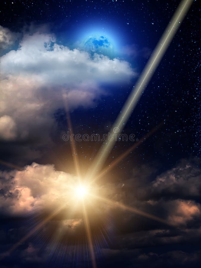 Sky clouds meteor moon stock photo. Image of stars, moon - 14533256