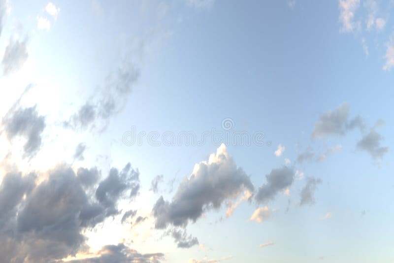 Sky with Clouds in Motion. Nice 3D Rendering Stock Illustration ...