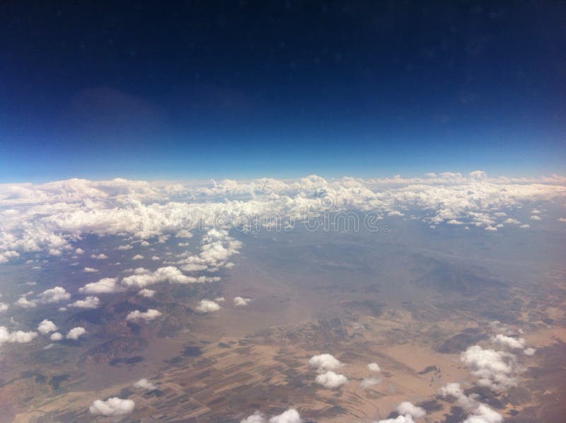 Sky Clouds Mountains Outer Space Weightlessness Stock Image - Image of ...