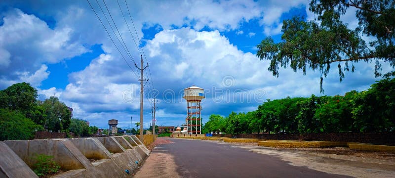Sky Clouds Nature Tree India Rajasthan Stock Photo - Image of road ...