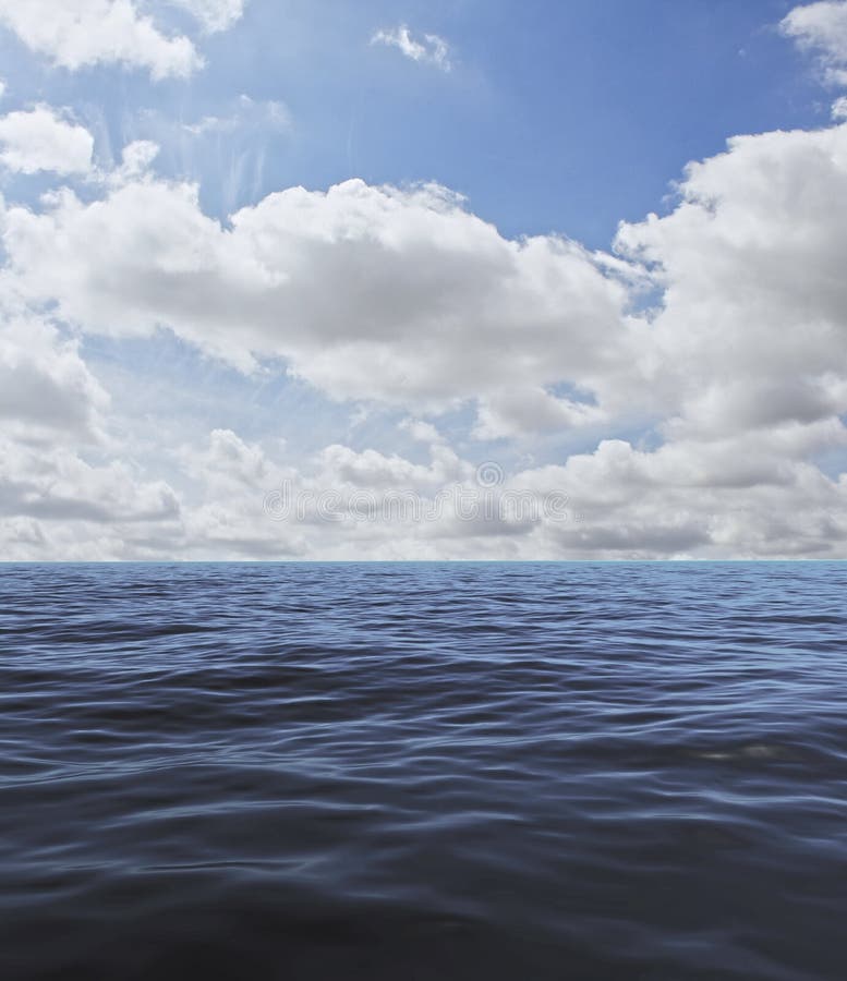 Sky with Clouds Over the Ocean Stock Photo - Image of model, clear ...