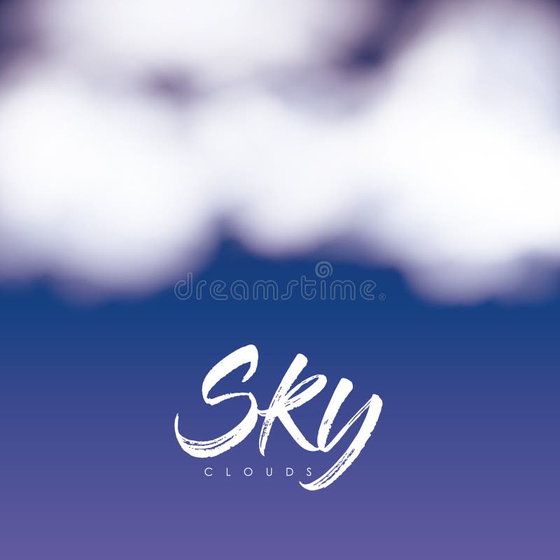 Sky Clouds Poster with Clouds Over Nightly Sky Stock Vector ...