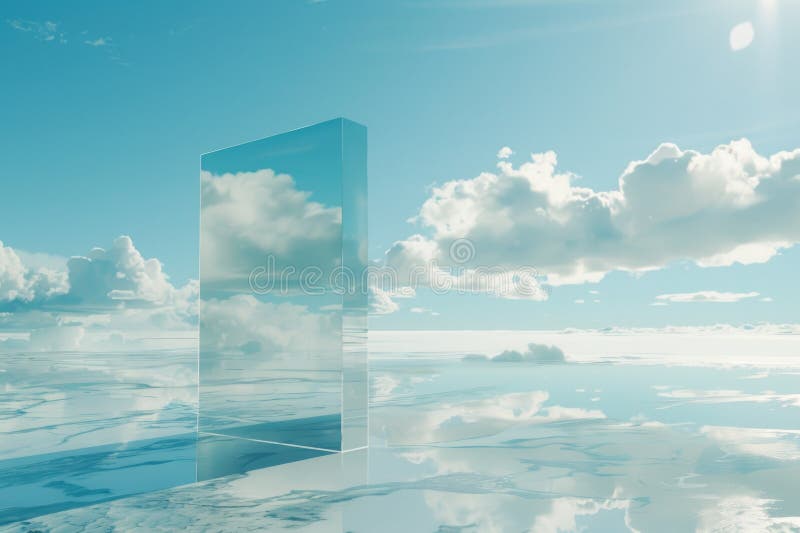 Sky and Clouds Reflected in a Mirror. Great for Abstract Backgrounds ...