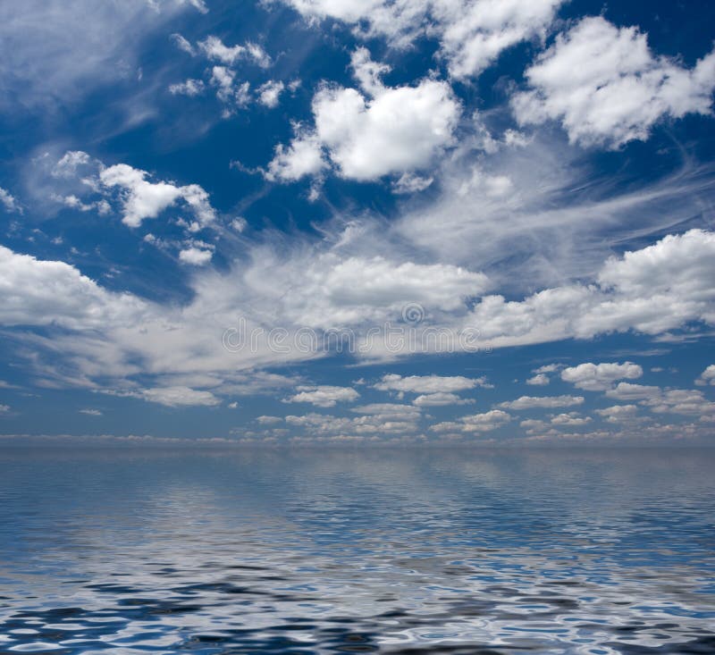 Sky with Clouds and Reflection Stock Image - Image of landscape ...
