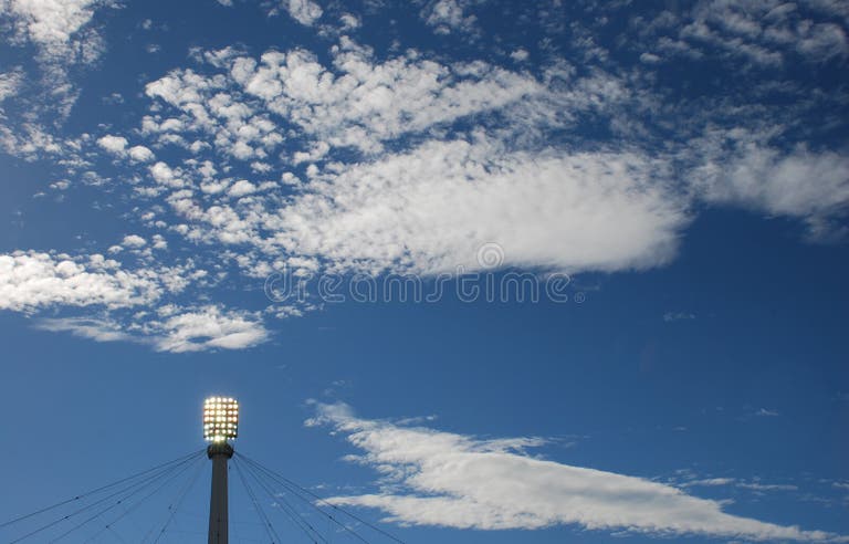 Sky clouds and searchlight stock photo. Image of power - 3140014