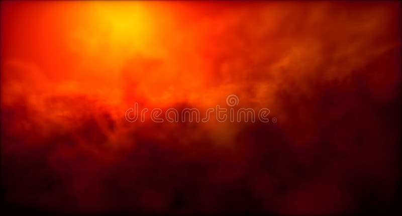 Sky with Clouds and the Shining Sun Red-blue Tones, Disaster, 3d Render ...