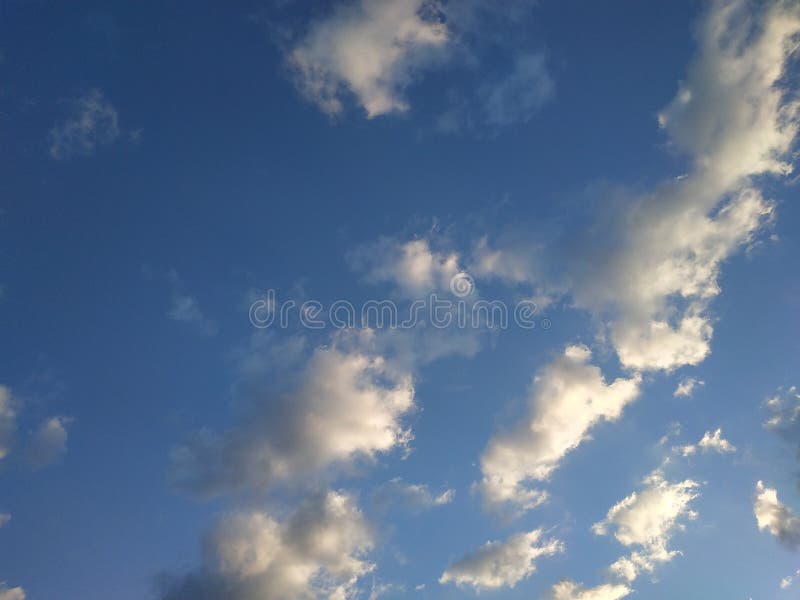 Sky and Clouds with Soft Light from the Sun Stock Image - Image of ...