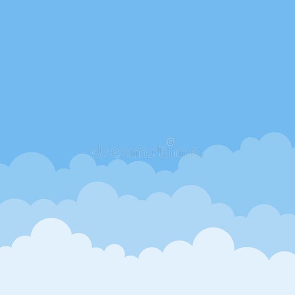 Sky and Clouds Square Content Background Stock Vector - Illustration of ...