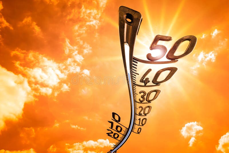 Heat Wave High Temperatures Stock Image - Image of degrees, celsius ...