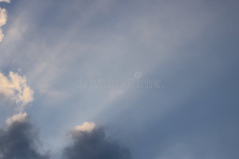 Sky with Clouds Sunlight on the Side Stock Image - Image of cumulus ...