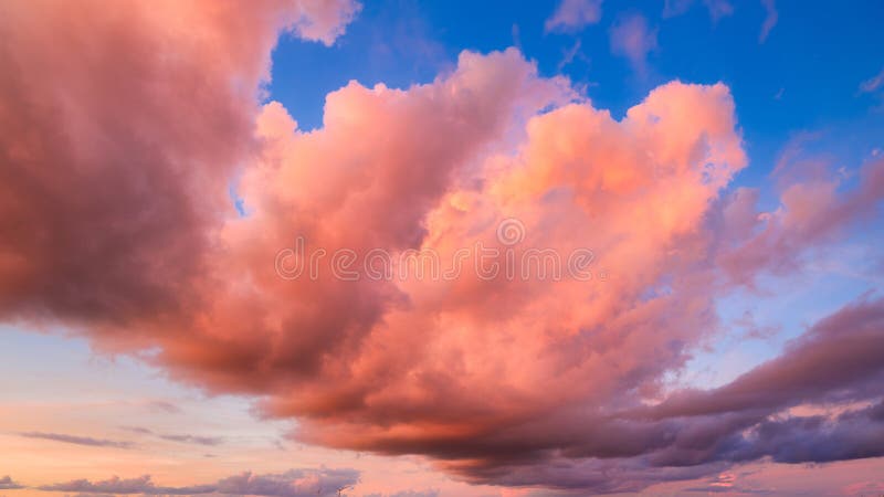 Sky with Clouds during Sunset. Clouds and Blue Sky. a High Resolution ...
