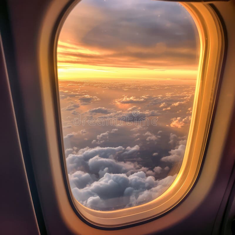 Airplane Window Outside Stock Illustrations – 286 Airplane Window ...