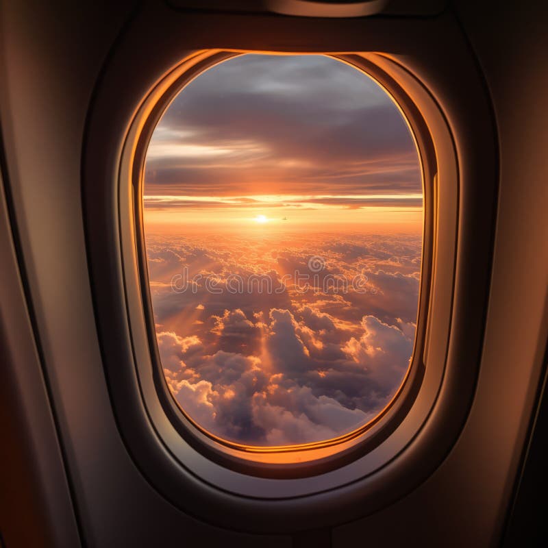 Airplane Window Outside Stock Illustrations – 286 Airplane Window ...