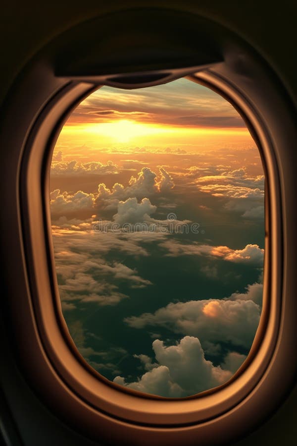 Airplane Window Outside Stock Illustrations – 286 Airplane Window ...