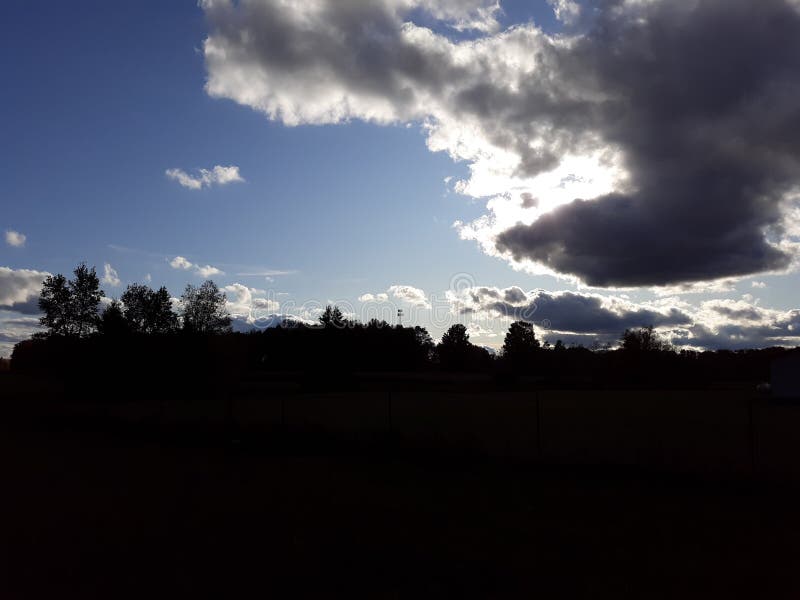 Sky Clouds Tree Line Michigan Stock Image - Image of tree, line: 243609883