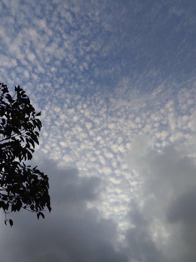 The Sky with Clouds with Unique Patterns Looks Beautiful in the ...