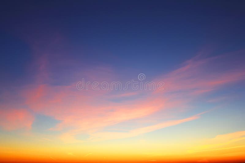 Sky Cloudskape with Pink Clouds at Sunrise Stock Image - Image of ...