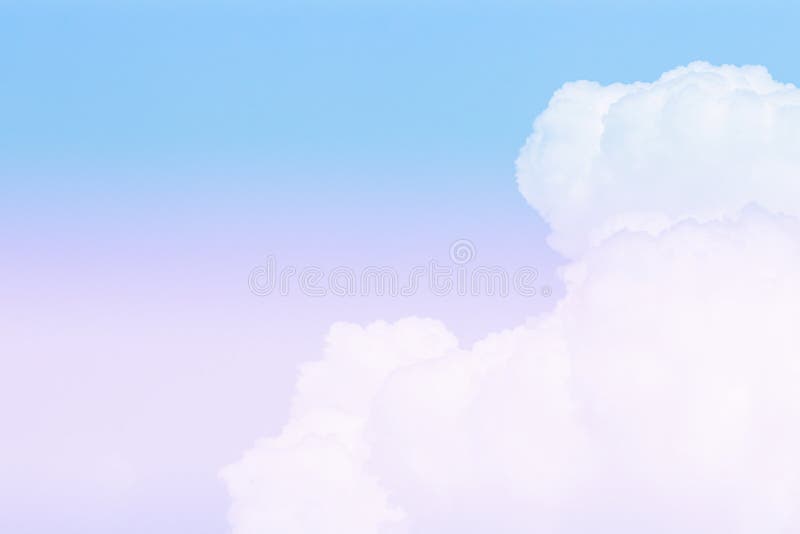 Sky and Cloudy with Beautiful Pastel Colors Background.Soft Cloud in ...
