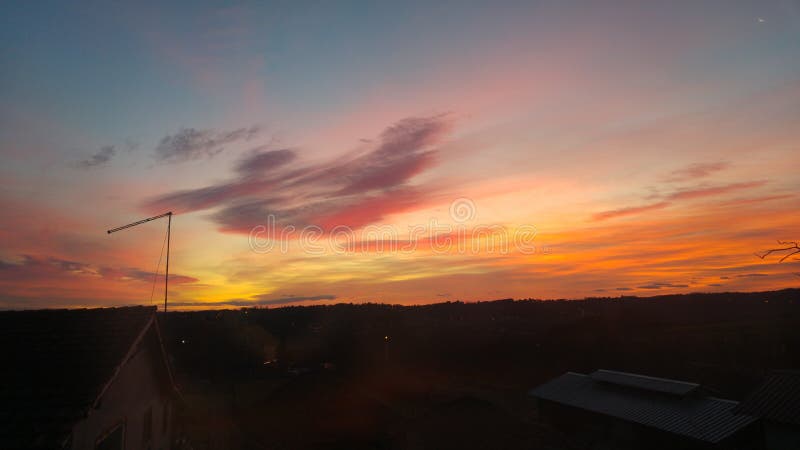 Sky stock image. Image of nature, colorofuly, orange - 107116913