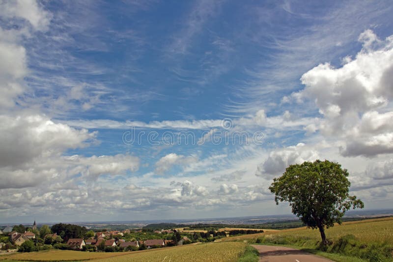Sky in countryside stock photo. Image of tree, europe - 20067314