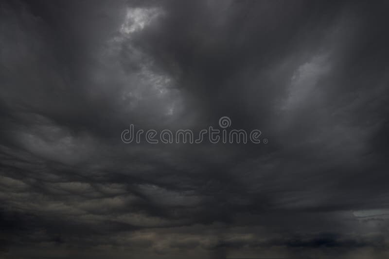 The Sky is Covered with Black Clouds. Stock Photo - Image of bump ...