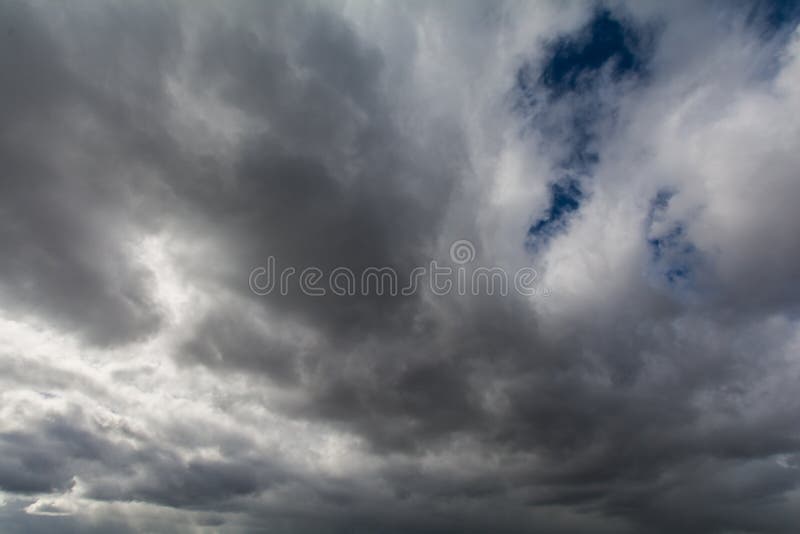 The Sky Covered with Gray, Heavy Clouds. Stock Photo - Image of cloud ...