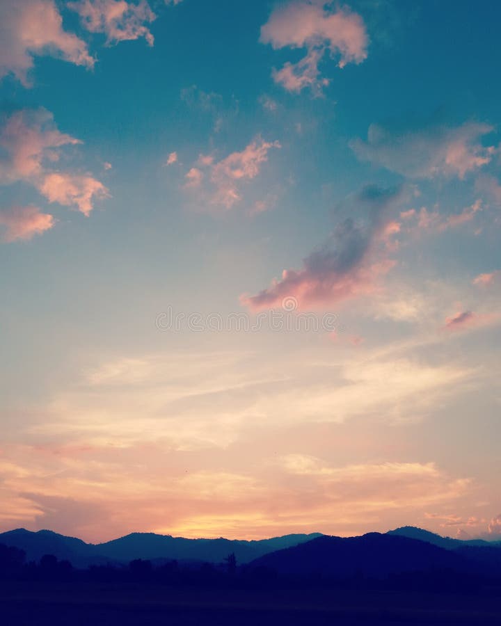 Evening Storm Over River and Dramatic Sky and Clouds Stock Image ...