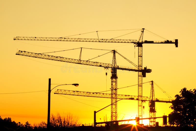 Sky Cranes stock photo. Image of industrial, support - 12799452