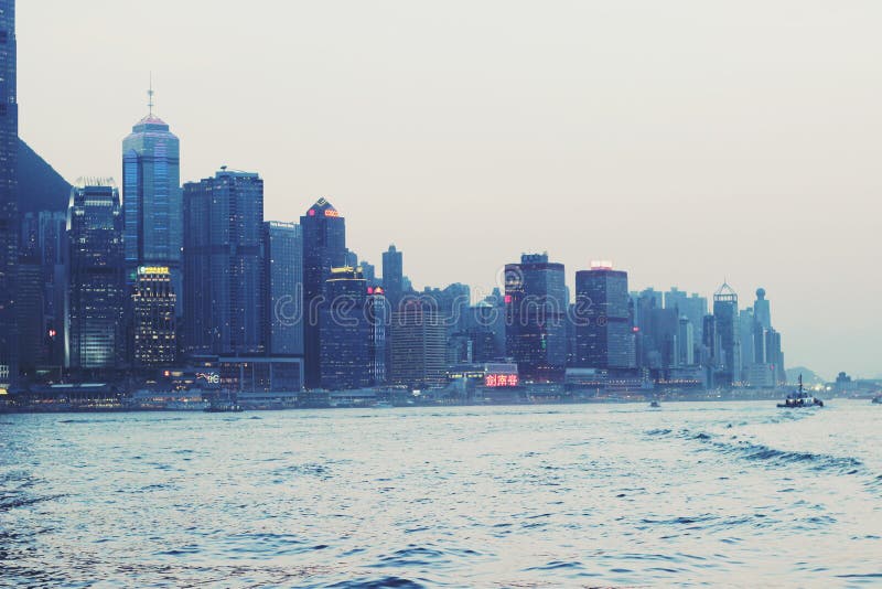 The Sky Crapper beside the River Editorial Photography - Image of cloud ...