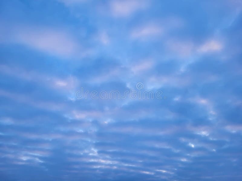 The Sky at Dawn with Clouds of Blue and Pink Shades Stock Image - Image ...