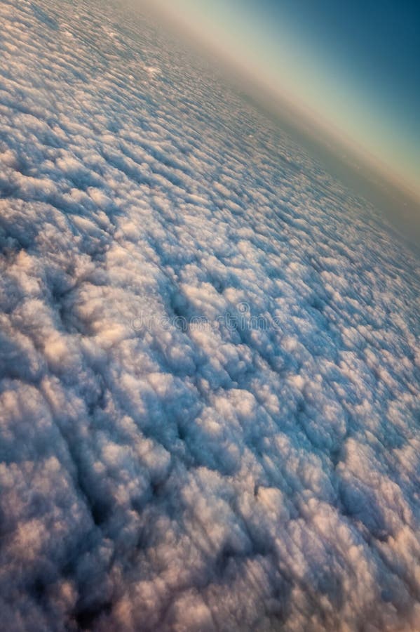Dense Clouds Seen from Above Stock Photo - Image of little, formations ...