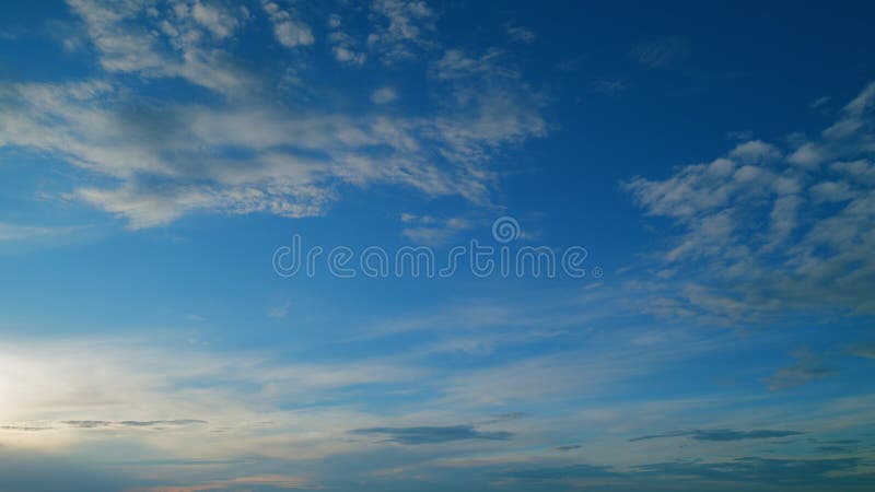 Sky Different Shades Sunset. Dramatic Blue, Colorful Clouds. Sunset Sky ...