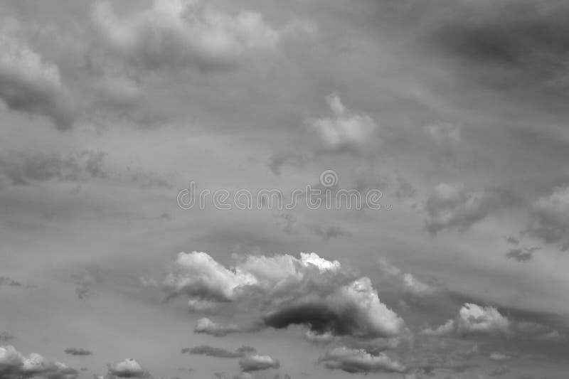 Nature Background 3926 Sky with Diffuse Clouds Bnw Stock Image - Image ...
