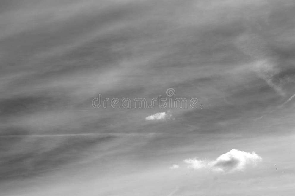 Nature Background 3925 Sky with Diffuse Clouds Bnw Stock Image - Image ...