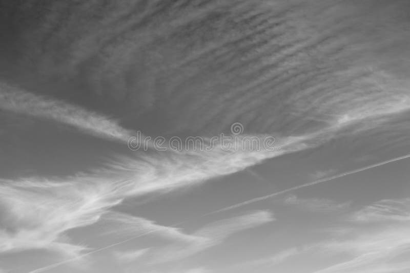 Nature Background 3966 Sky with Diffuse Clouds in Bnw Stock Photo ...