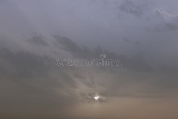 A Sky, with Diffused Sun, Clouds, Colourful Stock Image - Image of ...